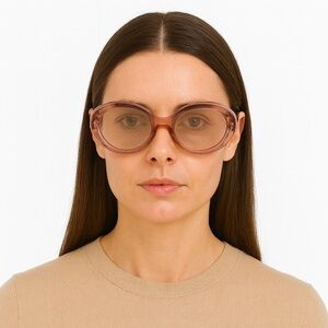 Moncler | Accessories | Moncler Pink Transparent Mirrored Oval ...